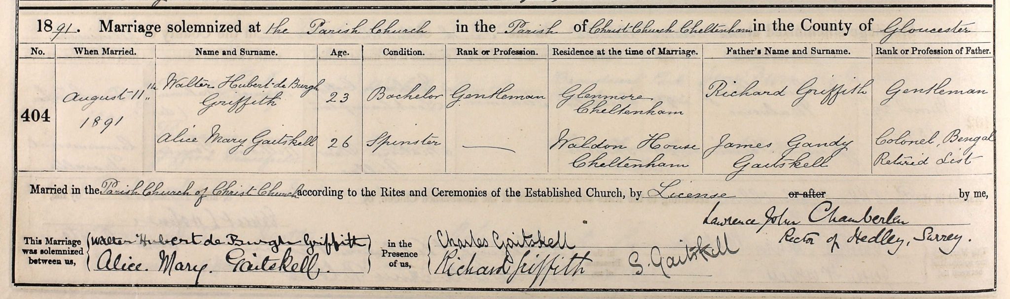 Visitor Vignettes: Lieutenant Rupert Vardon de Burgh Griffith ...